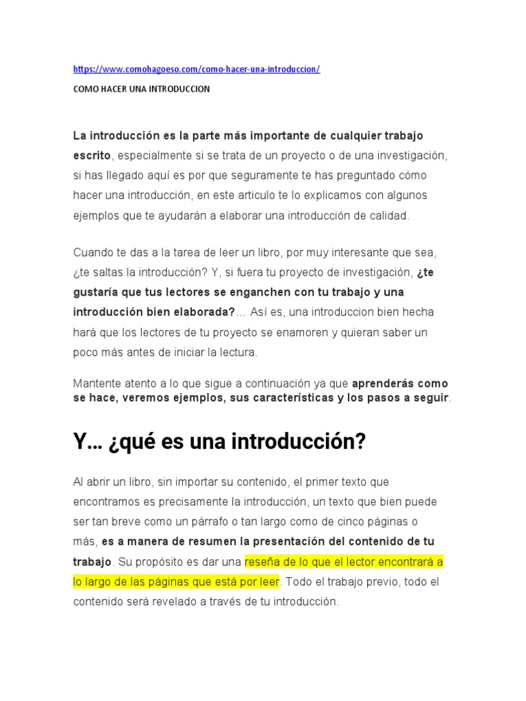 Cómo redactar una introducción efectiva | PDF | Libros | Science