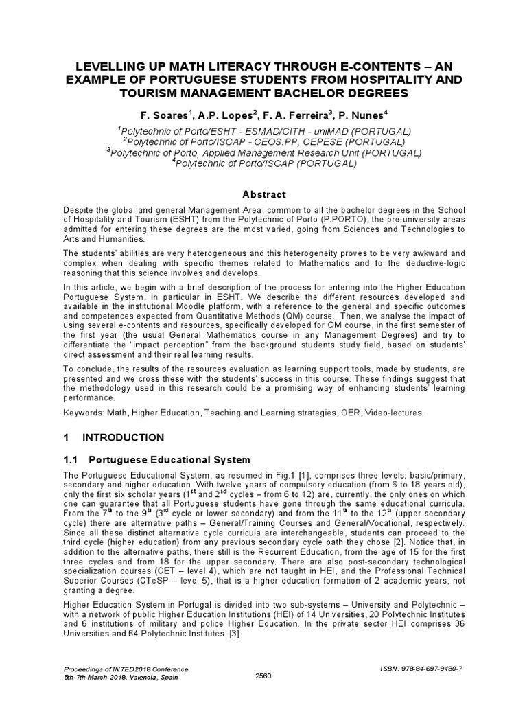 02a - Levelling Up Math Literacy Through E-Contents | PDF | Analysis Of ...