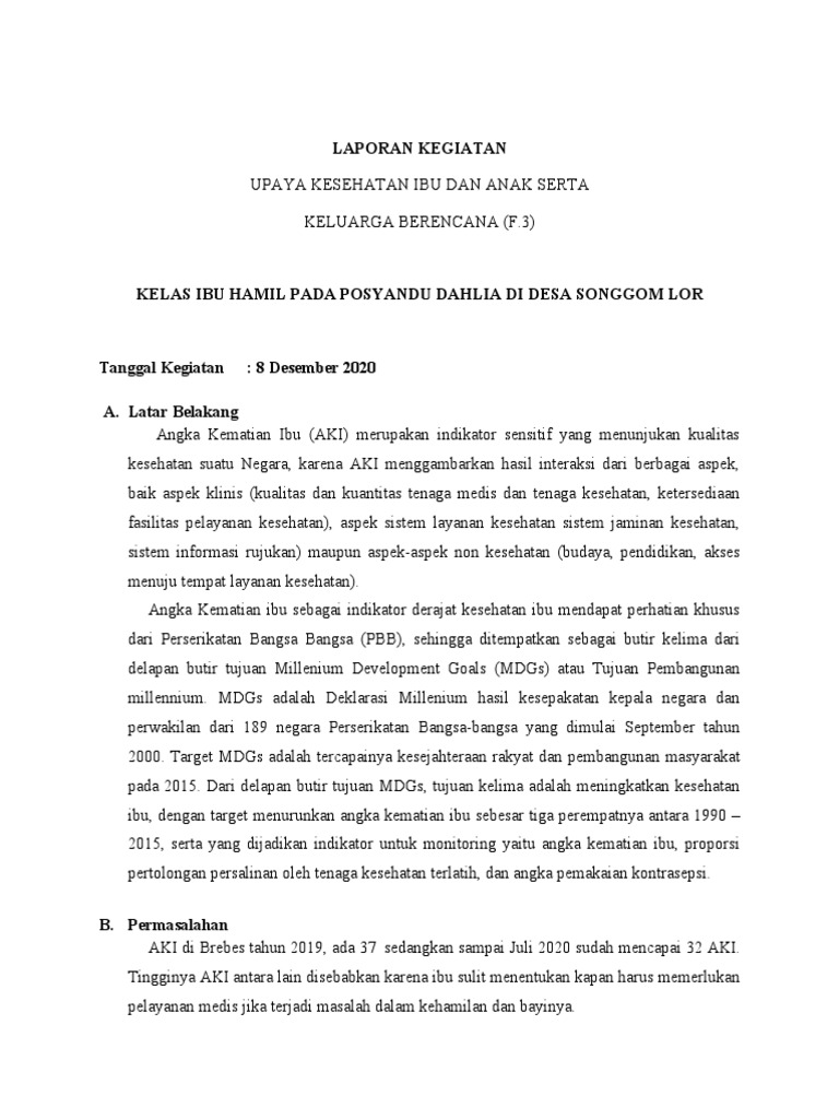 Laporan Ukm f3 Kia | PDF