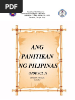 ANG PANITIKANG FILIPINO Module | PDF