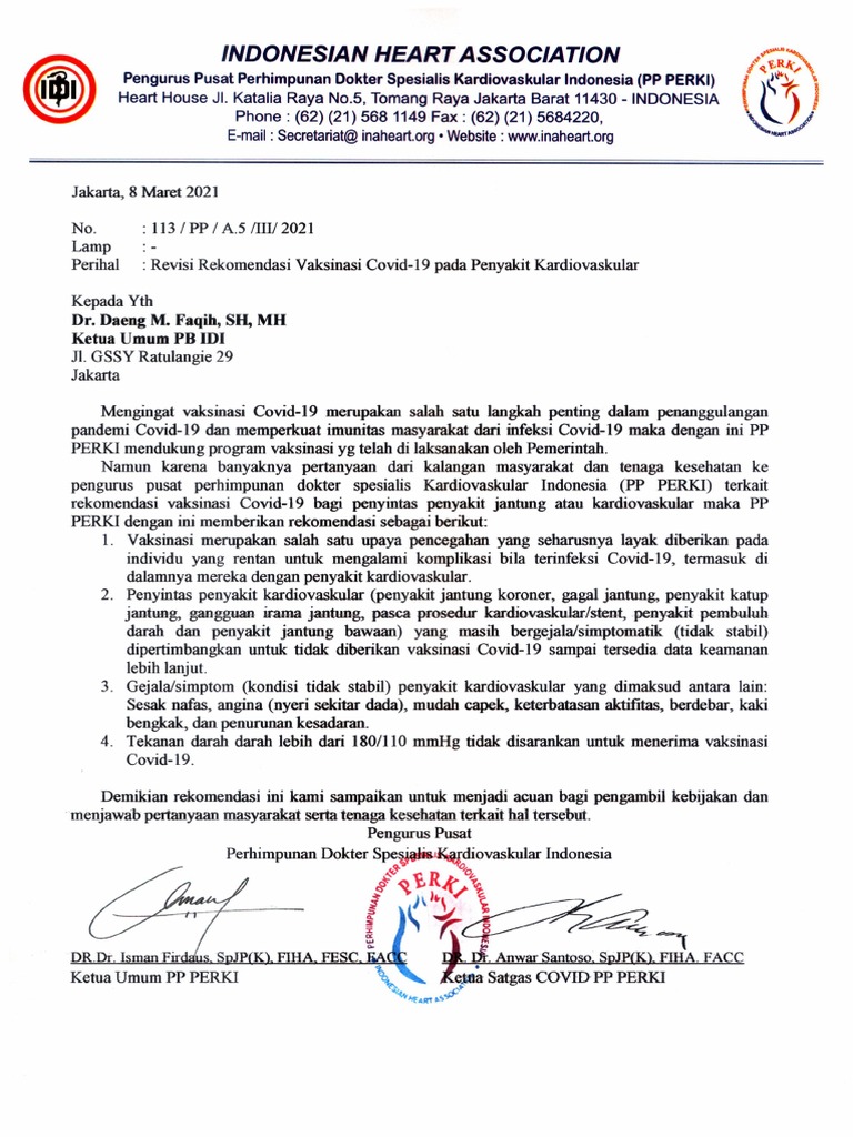 Revisi Rekomendasi PERKI | PDF