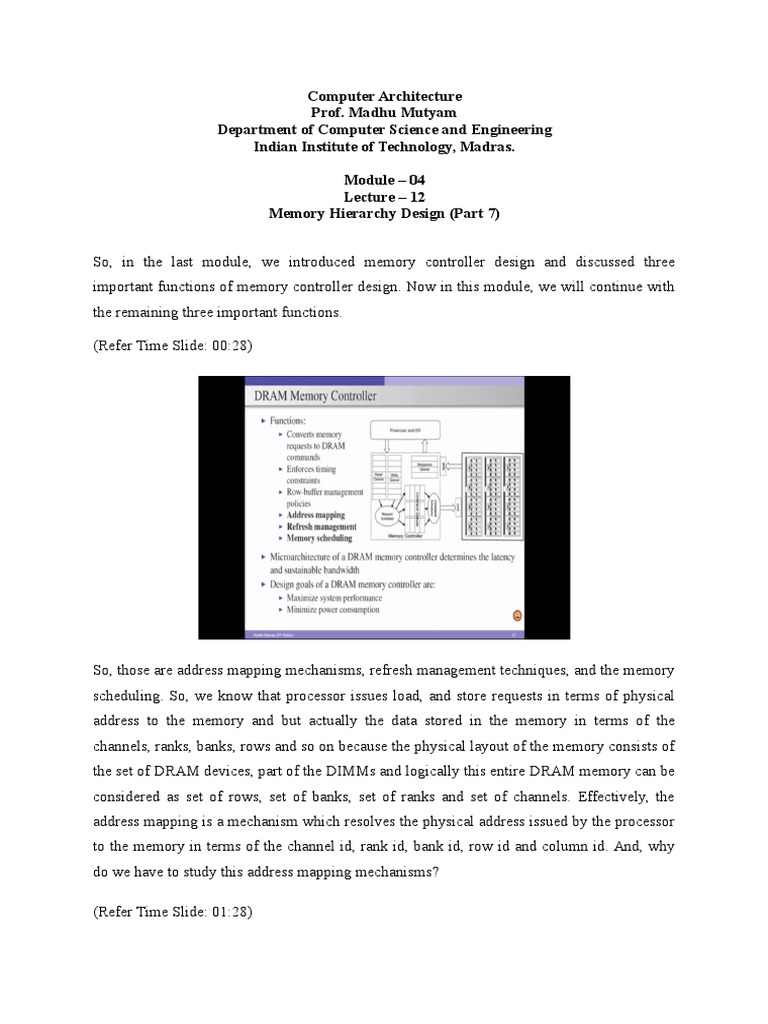 Lec 12 | PDF | Dynamic Random Access Memory | Cpu Cache