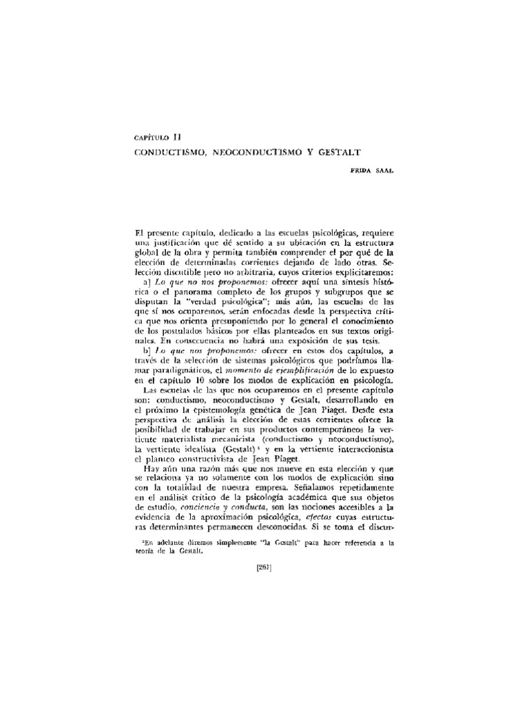 Braunstein Conductismo - Neoconductismo | PDF