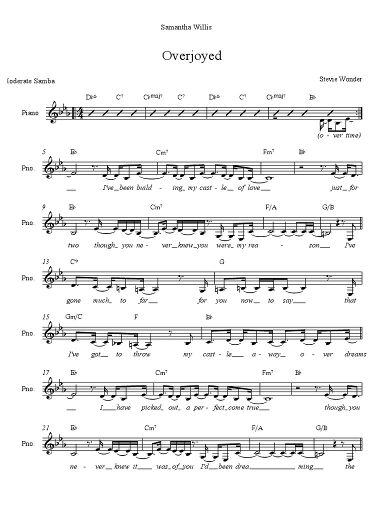 Overjoyed: Stevie Wonder | PDF