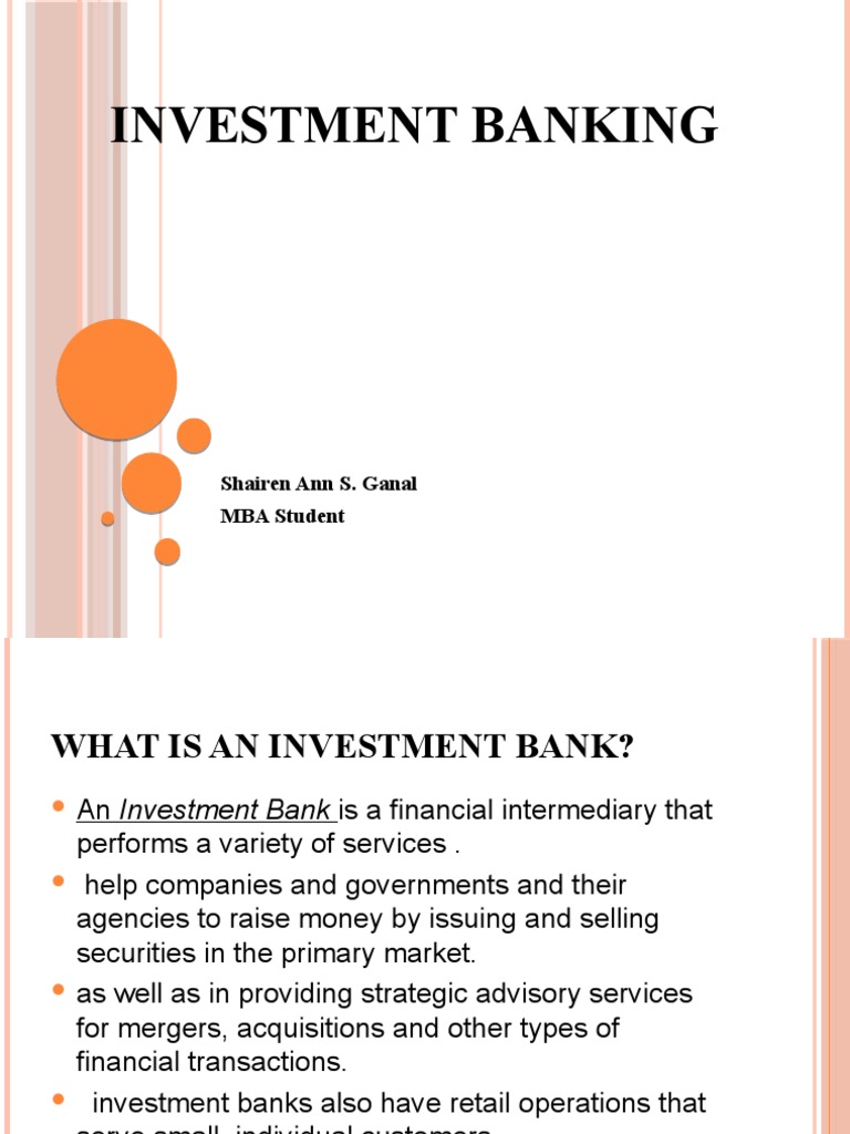Investment Banking Explained | PDF | Leveraged Buyout | Investment Banking