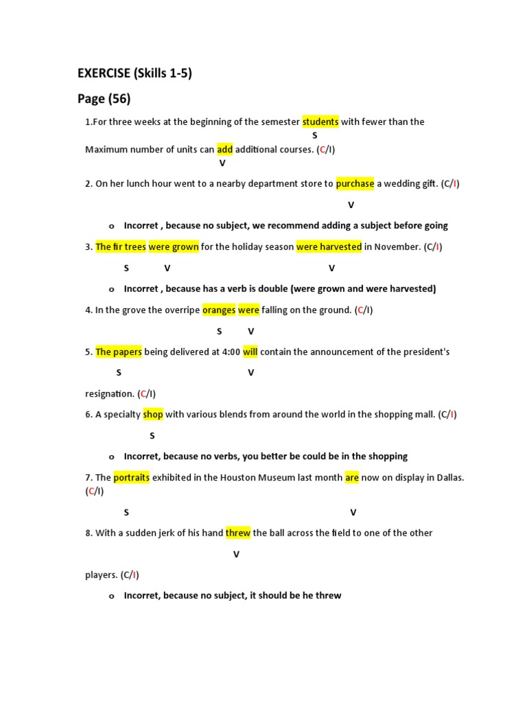 EXERCISE (Skills 1-5) Page | PDF