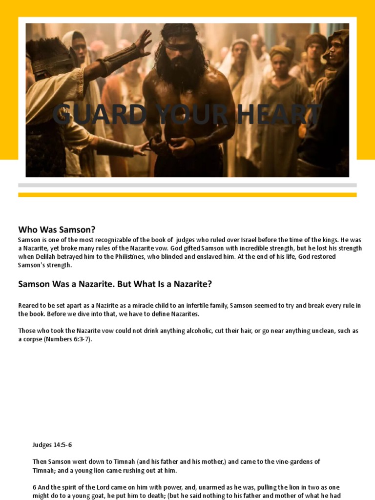 Guard Your Heart | PDF | Samson | Delilah