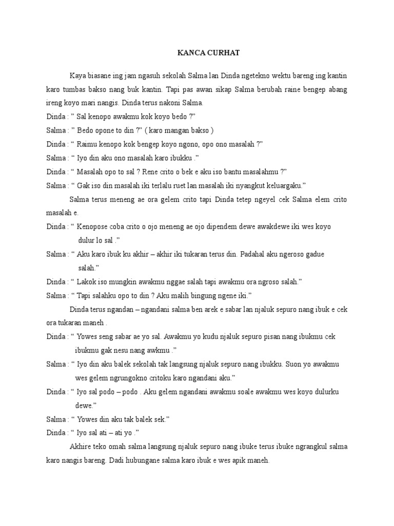 Widyawati Salma Xii - A6 (Narasi Teks Monolog Drama) | PDF