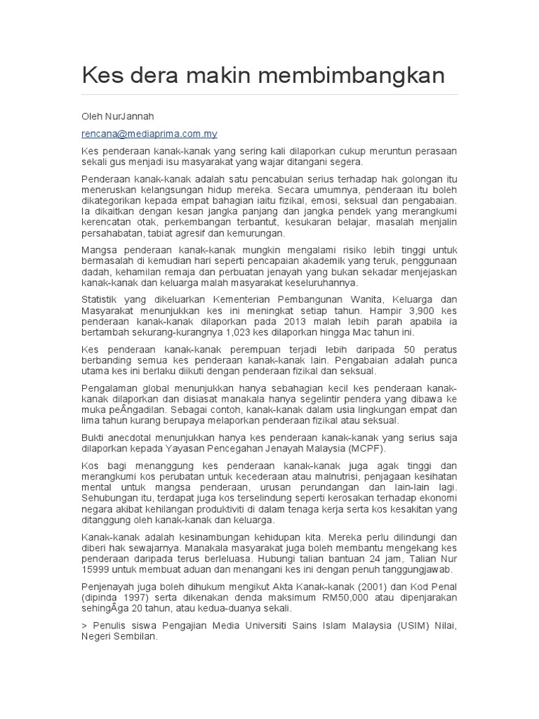 Artikel Penderaan | PDF