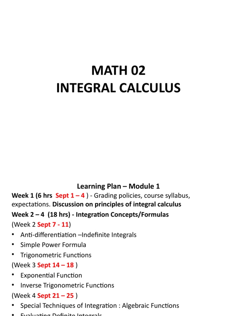 CALCULUS 2 - MODULE 1 - Lessons 1 4 | PDF | Derivative | Integral