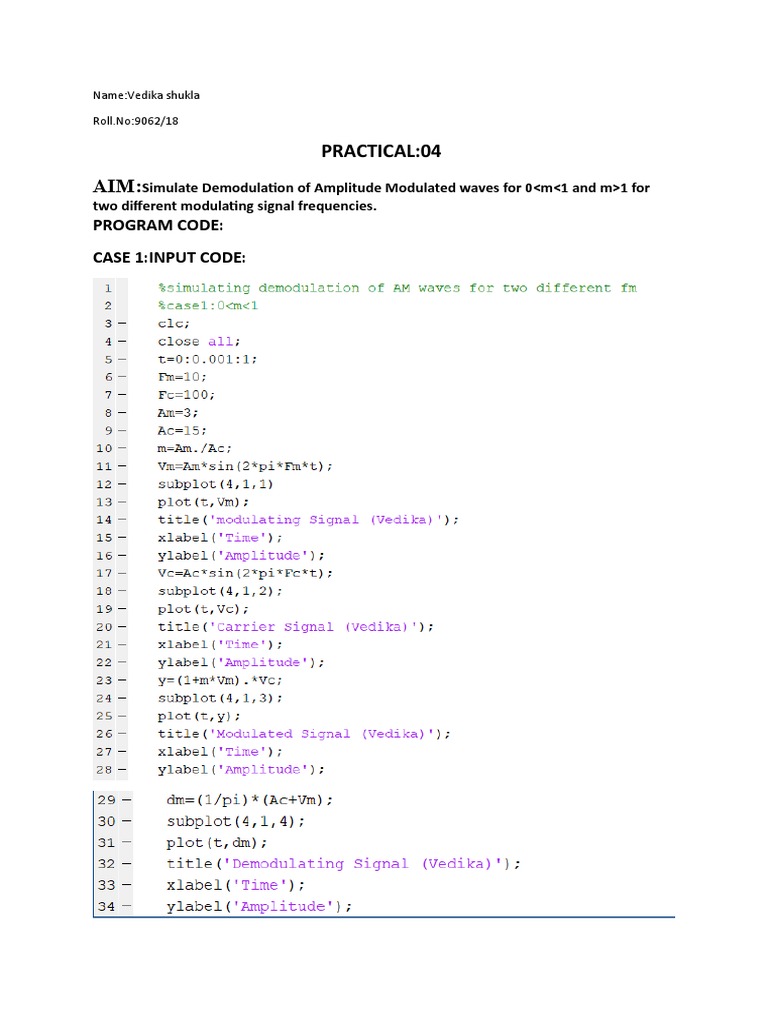 Practical:04 Aim:: Program Code: Case 1:input Code | PDF