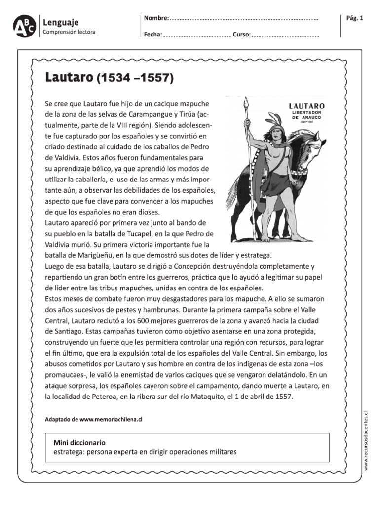 Biografía de LAutaro | PDF