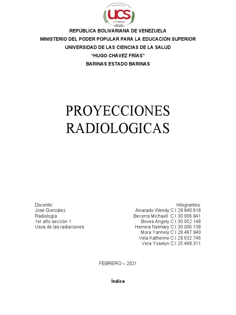 Proyecciones Radiologicas | PDF | Mano | Pulmón
