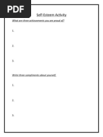 Self-Esteem Check Up | PDF