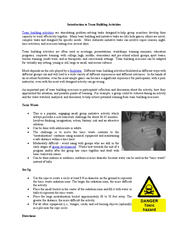 Team Building Activities | PDF | Facilitator | Learning