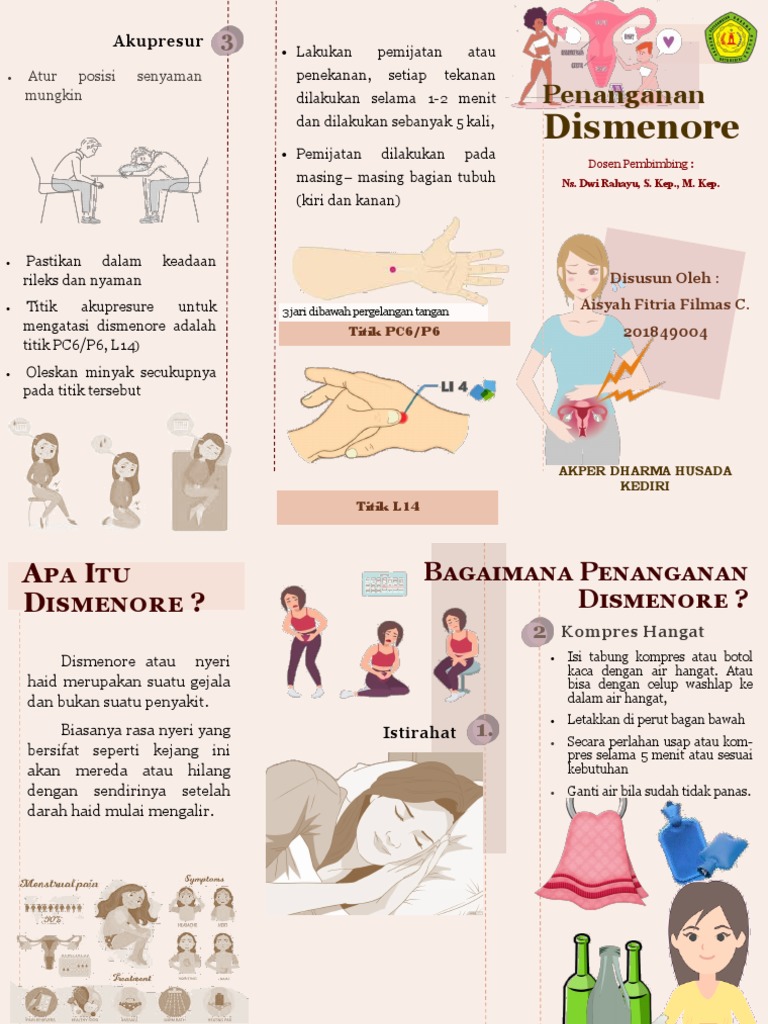 (AISYAH) Leaflet Penanganan Dismenore | PDF