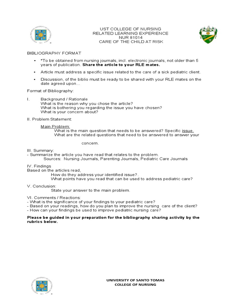 Biblio Sharing For Blended Learning W Rubrics SICK CHILD | PDF ...