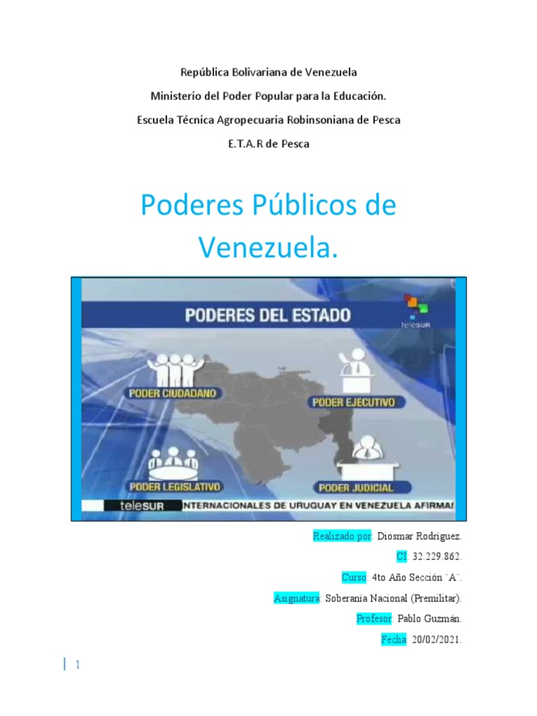 Estructura de los Poderes Públicos en Venezuela | PDF | Elecciones ...