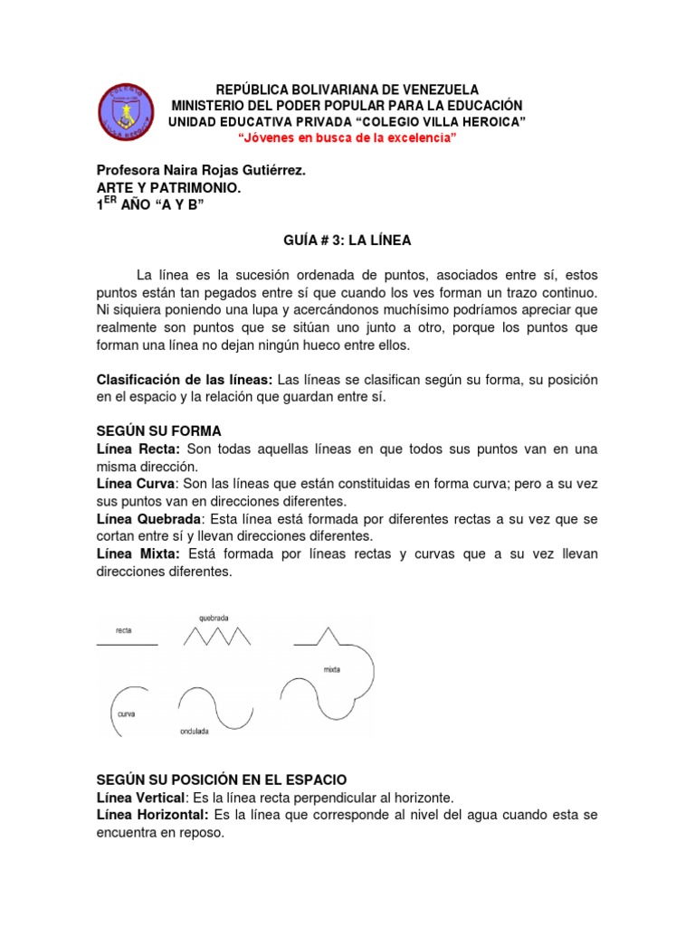 Guía # 3 La Línea | PDF