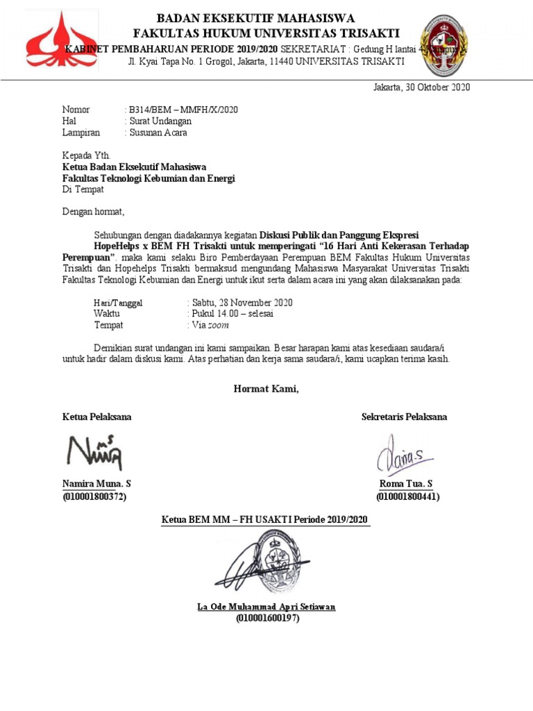 Undangan BEM | PDF | Sains & Matematika