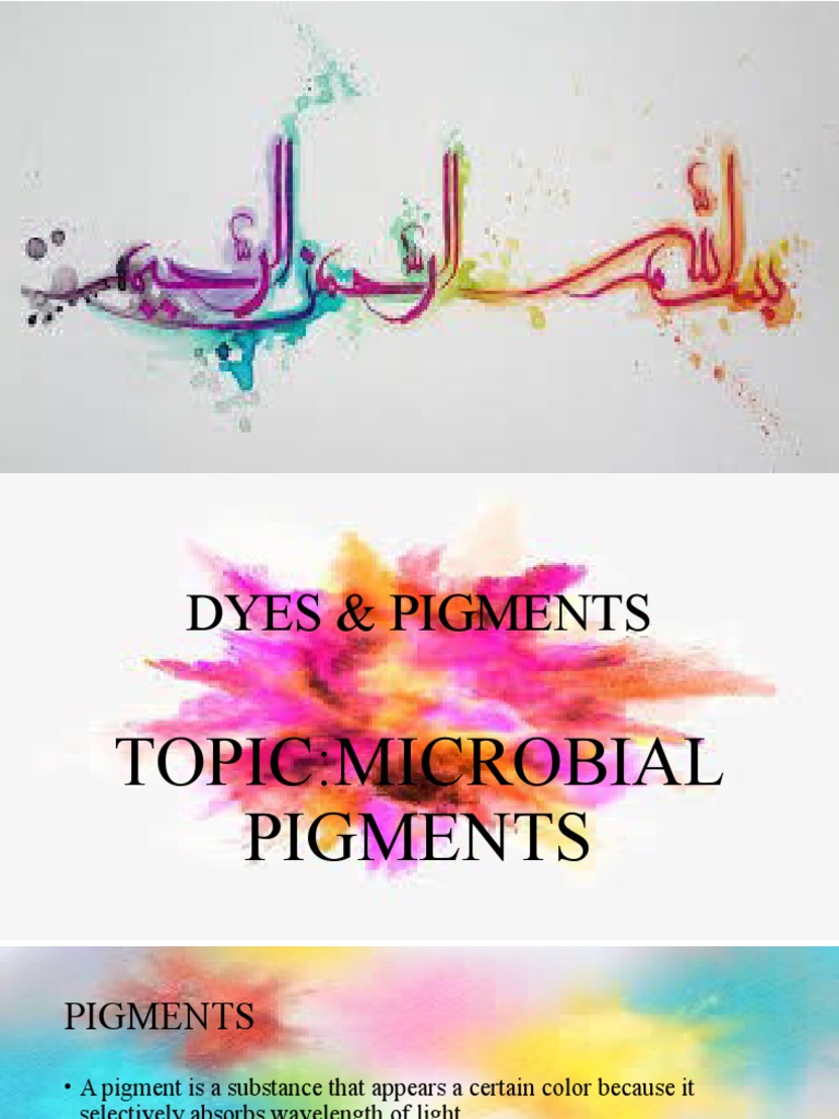Microbial Pigments | PDF | Pigment | Dye