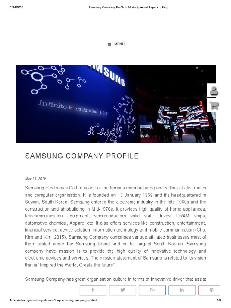 Samsung Company Profile | PDF