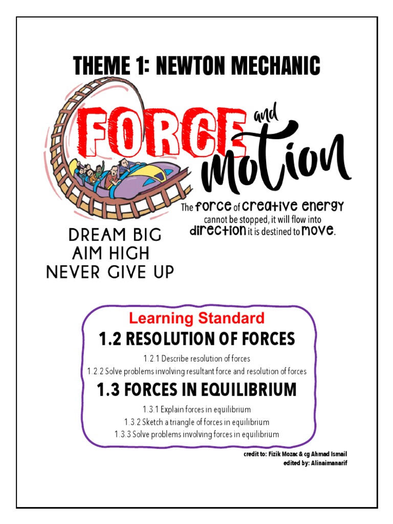 1.2 Resolution of Forces + 1.3 Equilibrium of Forces 2021 | PDF | Lift ...