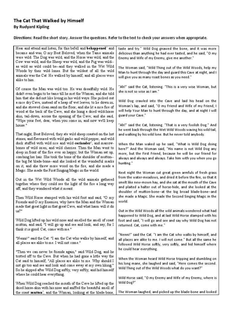 The Cat That Walked by Himself | PDF | Cats | Dogs