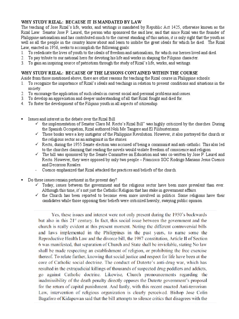 Why Study Rizal | PDF | Religion And Belief