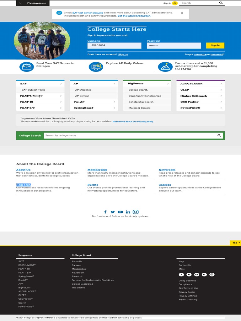 College Board - SAT, AP, College Search and Admission Tools | PDF ...
