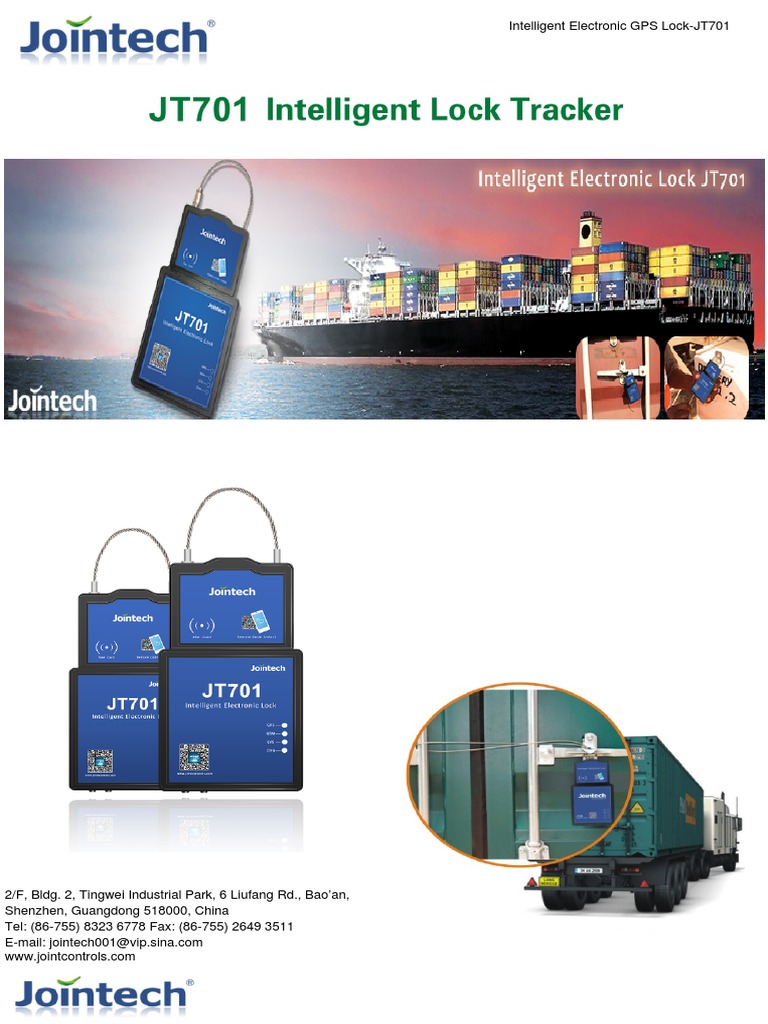 JT701-Intelligent Electronic GPS Lock | PDF | Cargo | General Packet ...