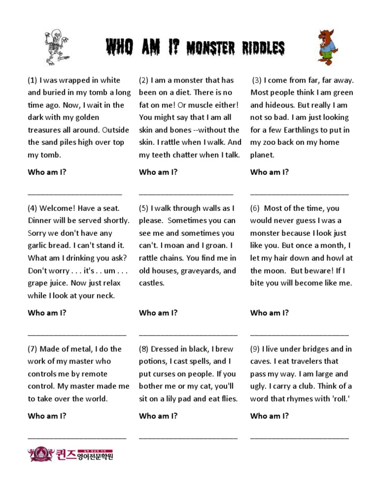 Monster Riddles | PDF
