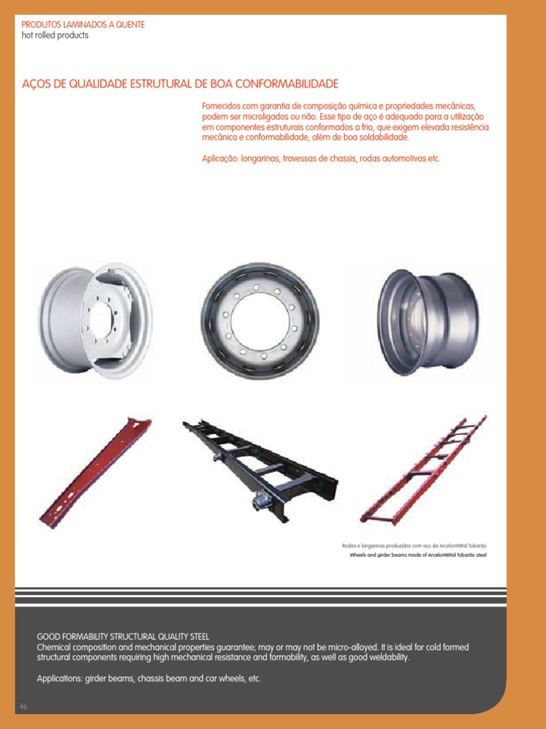 Catalogo-Arcelor S315MC | PDF | Aço | Engenharia Civil