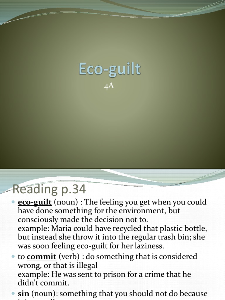 Eco Guilt | PDF | Verb | Recycling