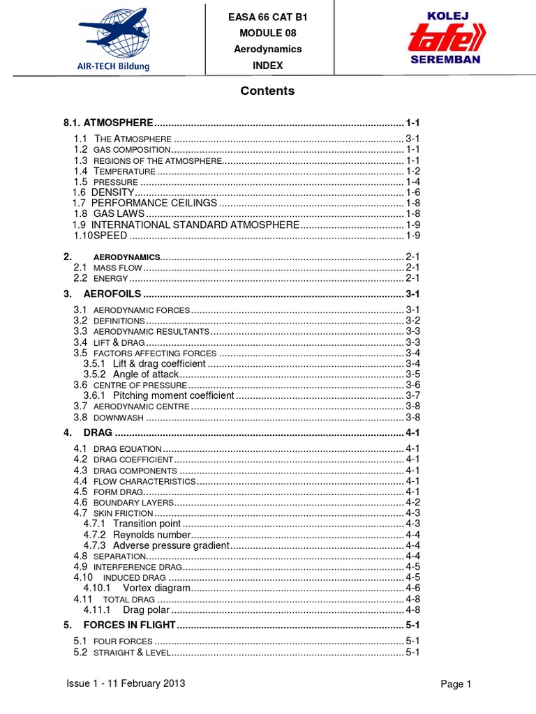 Module 8 Aerodynamics-1 | PDF | Airspeed | Drag (Physics)