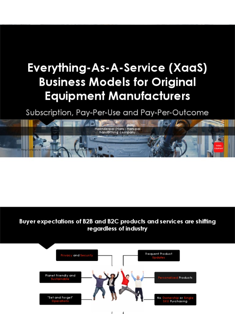XaaS Business Models for OEMs Explained | PDF | Subscription Business ...