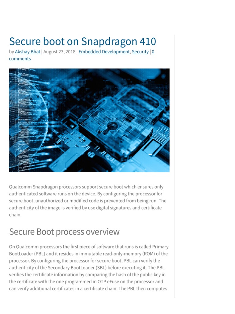 Secure Boot on Snapdragon 410 Explained | PDF | Booting | Information Age