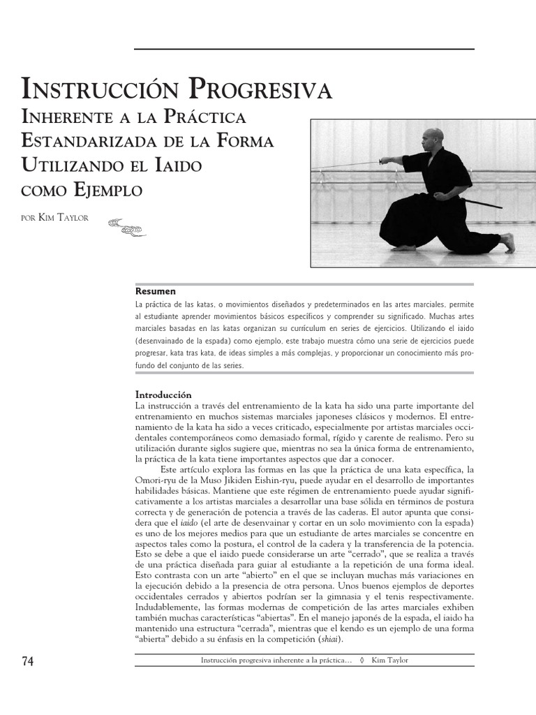 Progresión en Katas de Iaido | PDF | Kata | Artes (general)