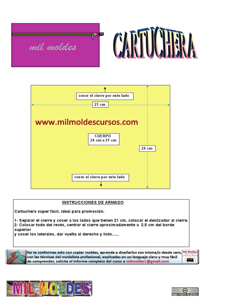 Molde de Cartuchera Fácil para Imprimir | PDF