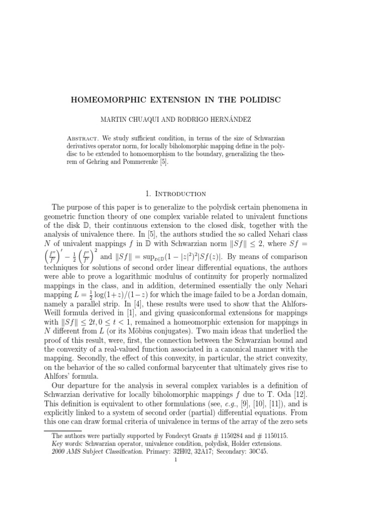 GP in The Polydisk - 5 | PDF | Complex Analysis | Space