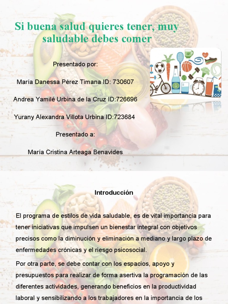 Taller - Programa Estilos de Vida Saludable | PDF | La naturaleza humana | Médico de atención ...
