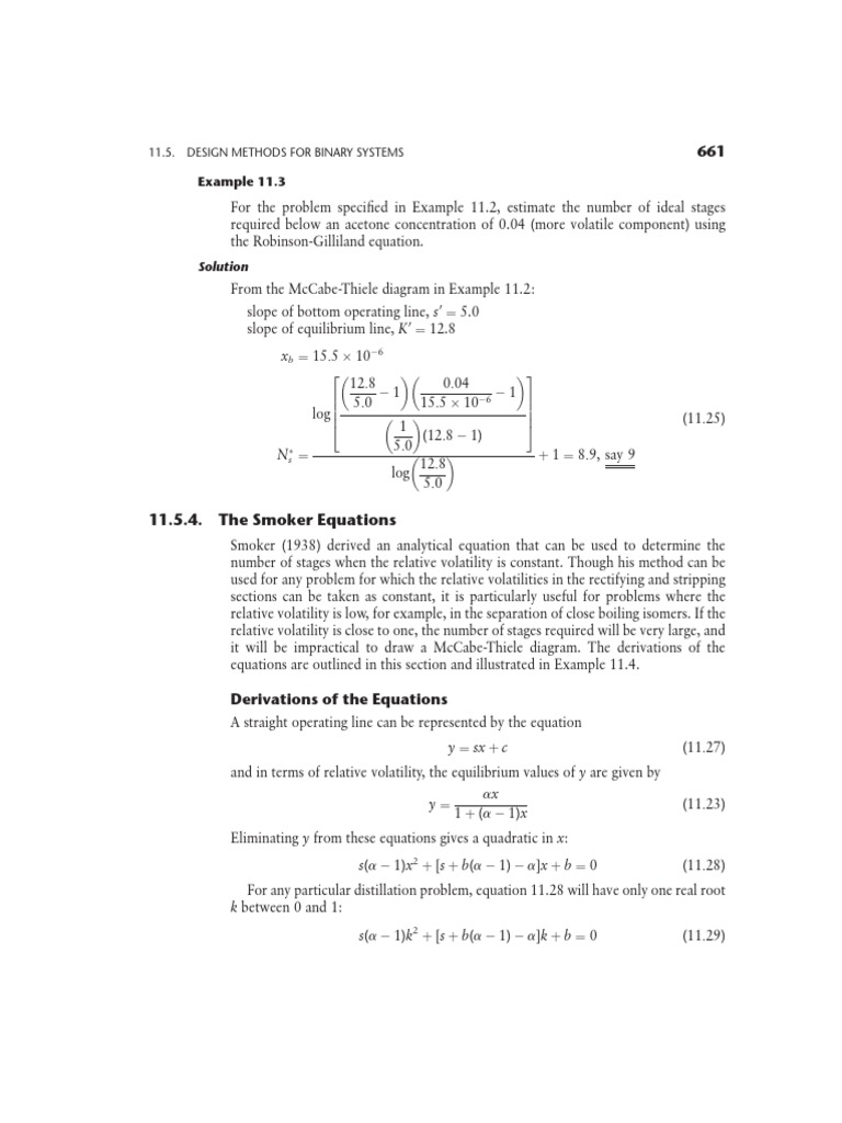 Smoker Equation | PDF | Unit Operations | Chemical Process Engineering