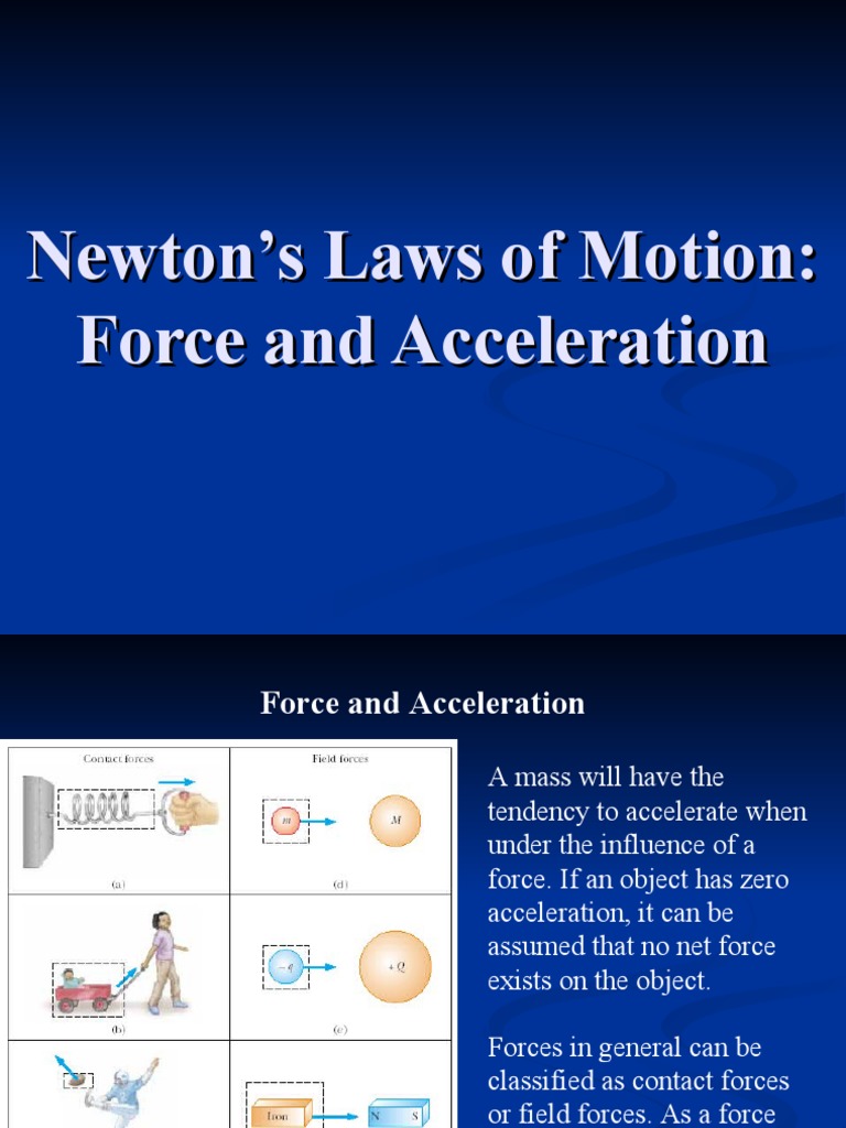 Newton's Laws of Motion - Force and Acceleration | PDF | Tension ...