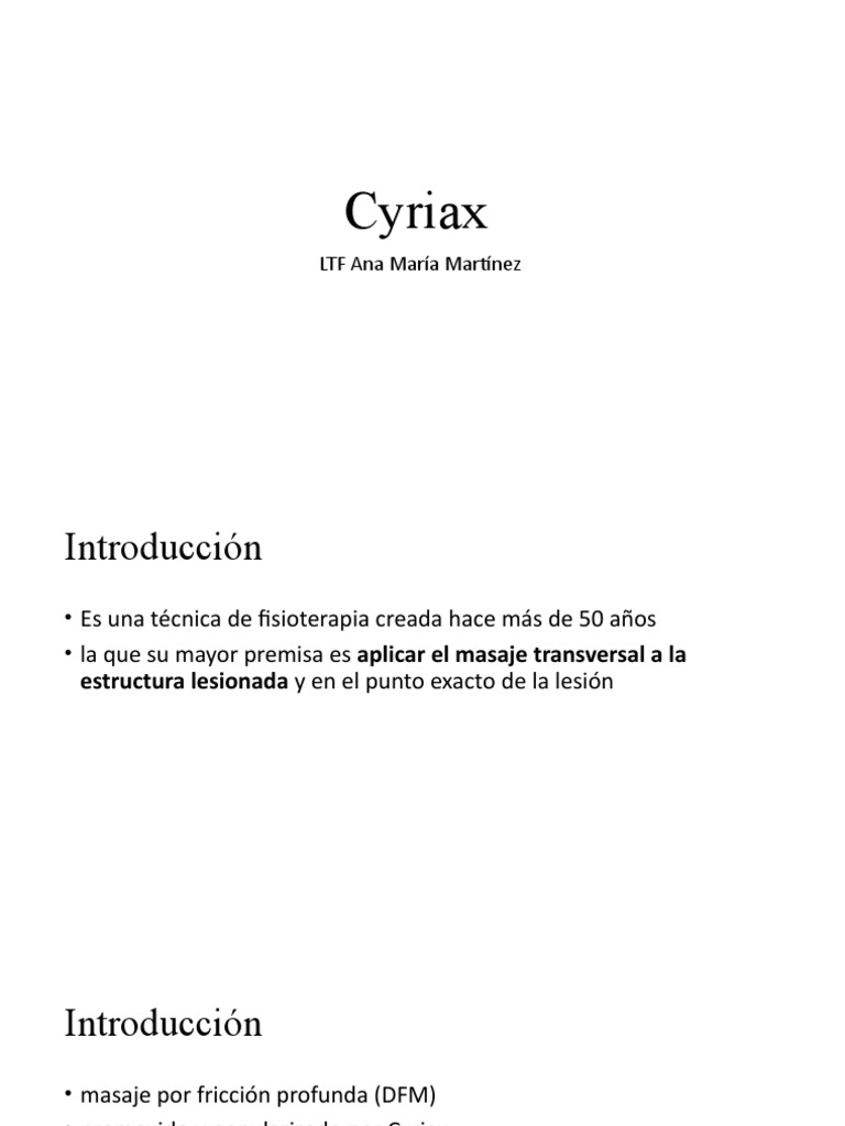 Técnica Cyriax: Masaje Transversal Profundo | PDF | Masaje | Músculo