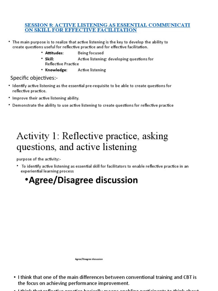 Developing Active Listening Skills for Effective Facilitation and ...