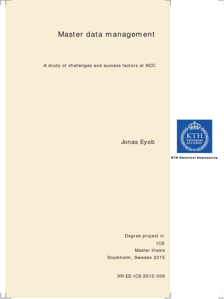 Master Data Management - Book | PDF | Governance | Business Intelligence