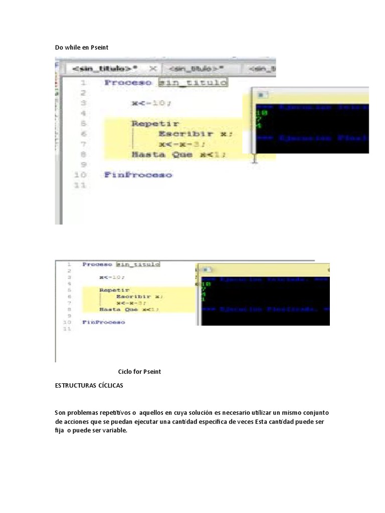 Do While en Pseint | PDF