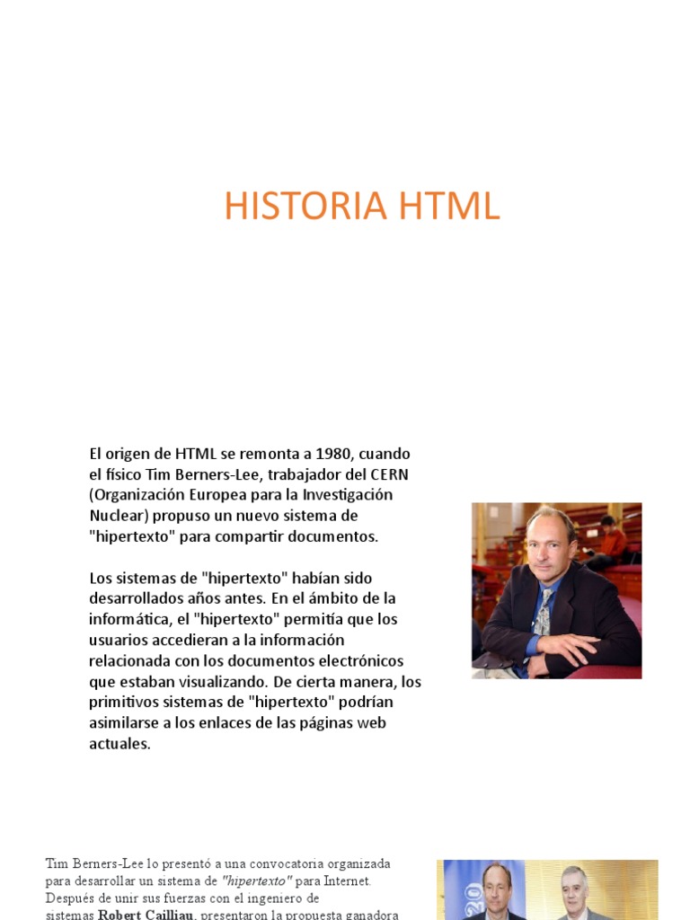 HTML Historia | PDF | HTML | Red mundial