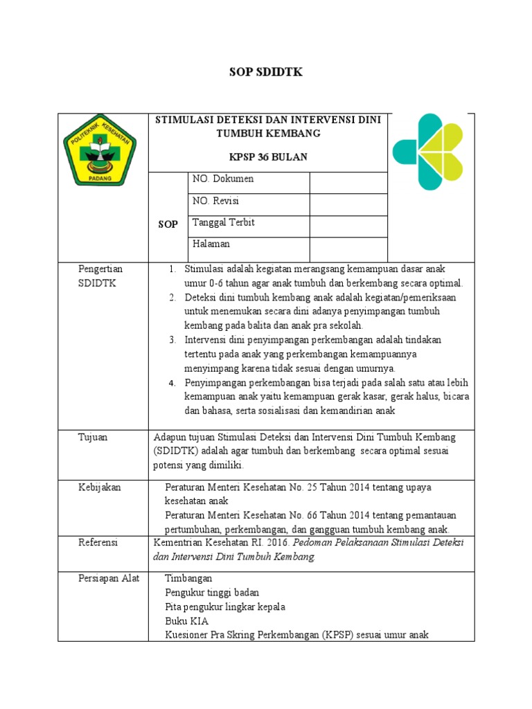 Sop Sdidtk-Wps Office | PDF