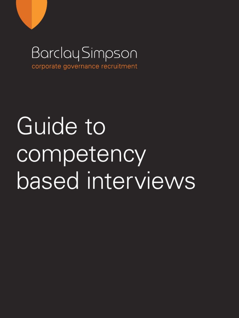Competency Based Interviews | PDF | Career & Growth